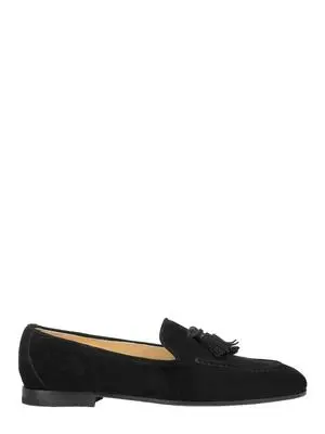 DOUCAL'S Tassel-detailed Suede Loafers - Black