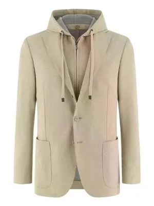 Boggi Milano Madison Detachable-hood Blazer - Neutrals