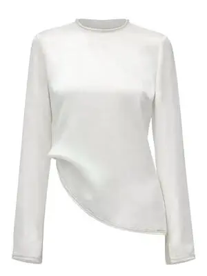 3.1 Phillip Lim Crystal-trim Long-sleeve Top - White