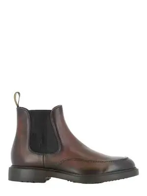 DOUCAL'S Leather Chelsea Boots - Brown