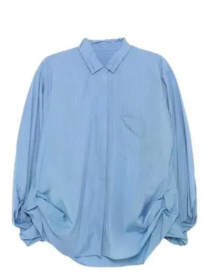 JNBY Striped Puff-sleeved Shirt - Blue