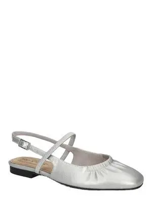 EASY WORKS BY EASY STREET Blake Slingback Flat - Silver