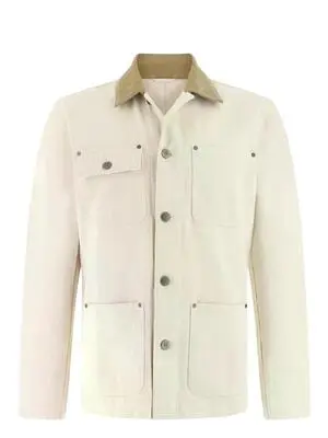 Boggi Milano Collar Buttoned Shirt Jacket - Neutrals