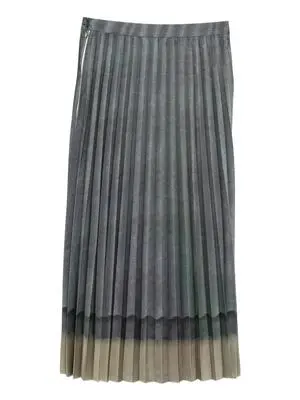 JNBY Patterned Pleated Midi Skirt - Grey
