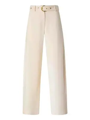 Pinko Belted Wide Leg Trousers - Neutrals