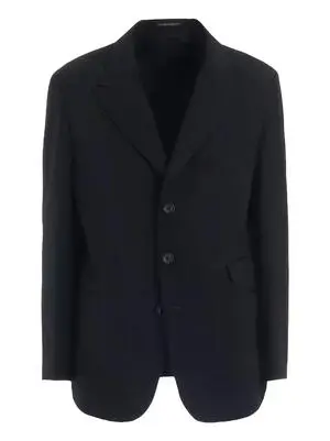 Y’s Wool Button Blazer - Black