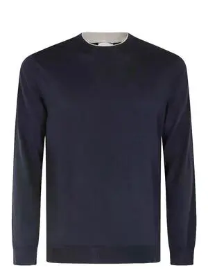 Eleventy Crew-neck Long-sleeve Sweater - Blue