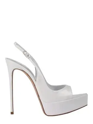 LE SILLA Uma Slingback Platform Pumps - White