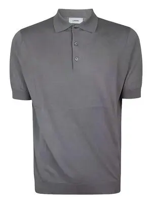 LARDINI Short-sleeve Polo Shirt - Grey