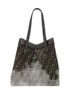 Fendi Origami Zucca Canvas Large Tote Bag - Brown
