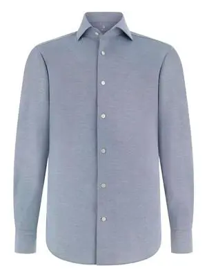 Boggi Milano Jersey Shirt - Blue