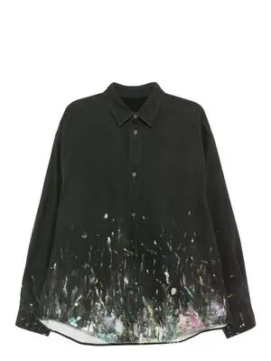 CROQUIS Printed Denim Shirt - Black