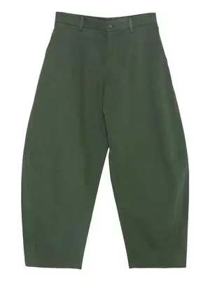 CROQUIS Pintucked Tapered Trousers - Green