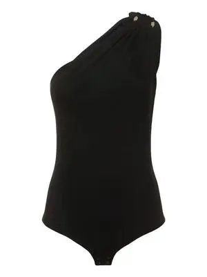 Michael Kors One-shoulder Bodysuit - Black