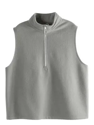 RIER Zip-fastening Sleeveless Vest - Grey