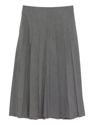 LESS A-line Midi Skirt - Grey