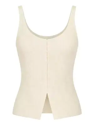 REFORMATION Eloise Cotton Tank Top - Neutrals