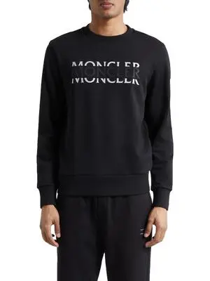 Moncler Logo Embroidered Sweatshirt - Black