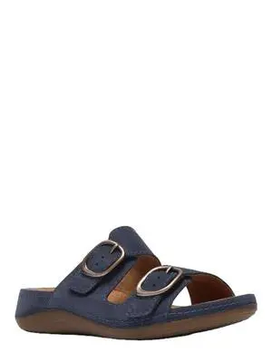 Clarks Cecily Step Sandal - Navy Nubuck