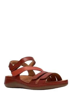 Clarks Cecily Strappy Sandal - Burnt Orange Combo