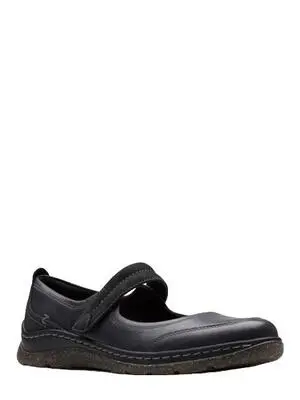 Clarks Orlene Jane Mary Flat - Black Leather