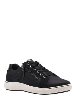 Clarks Nalle Zen Leather Sneaker - Black Interest