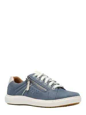 Clarks Nalle Zen Leather Sneaker - Blue Nubuck