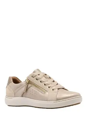 Clarks Nalle Zen Leather Sneaker Metallic