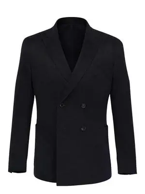 Zegna Double-breasted Blazer - Blue