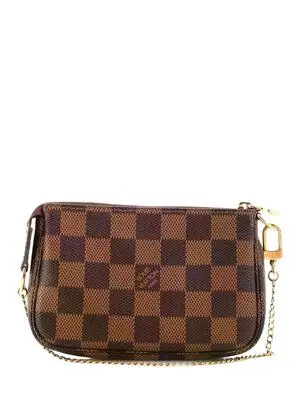 LOUIS VUITTON Pochette Accessoires Damier Clutch - Brown