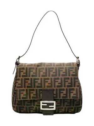 Fendi 1990s Mamma Baguette Shoulder Bag - Brown