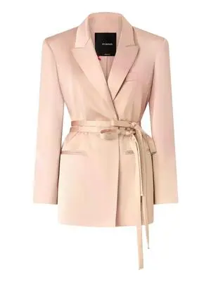 Pinko Belted Wrap Jacket - Pink