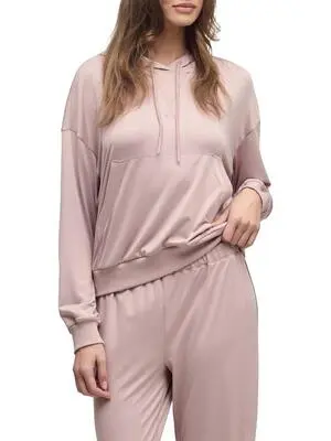 Barefoot Dreams Butterchic Crop Hoodie - Teaberry