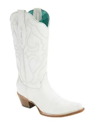 CORRAL Embroidered Western Boots - White