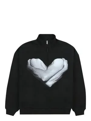PLEASURES Vincent Quarter Zip - Black