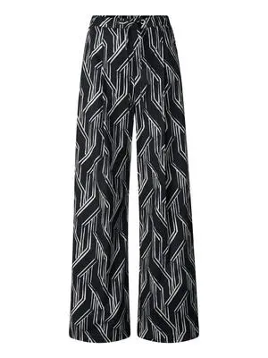 Bogner Pleated Trousers - Navy Blue/white