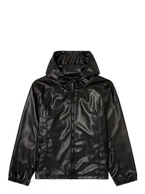 DIESEL Hooded Faux-leather Windbreaker Jacket - 9xx