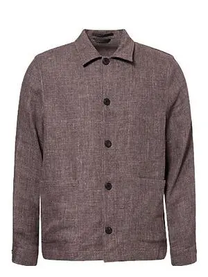 Sunspel Regular-fit Cotton And Linen Jacket - Dark Cedar26