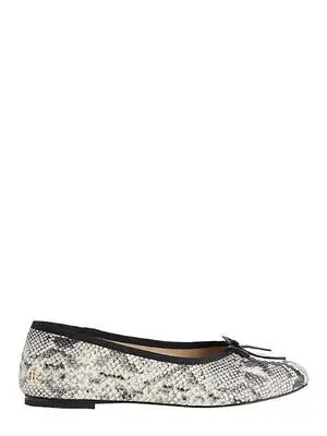 ANINE BING Jamie Printed Leather Flats - Python