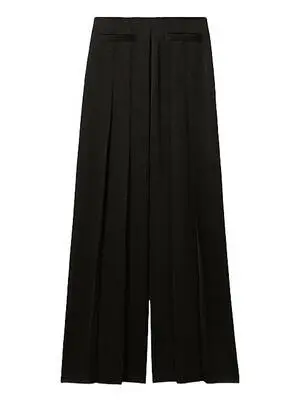 Claudie Pierlot Pleated Wide-leg Woven Trousers - Black