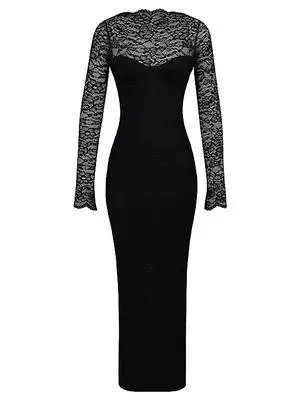 House Of Cb Shiloh Lace Maxi Dress - Black