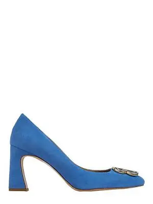LK BENNETT Logo-motif Suede Courts - Blu-french Blue