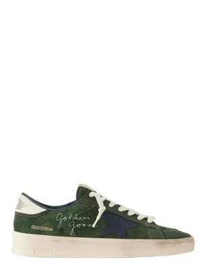 GOLDEN GOOSE Stardan Distressed Sneakers - Green