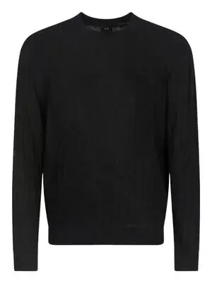Armani Exchange Diamond-patterned Pullover - Black