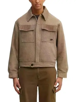 Filling Pieces Box Varsity Jacket - Neutrals