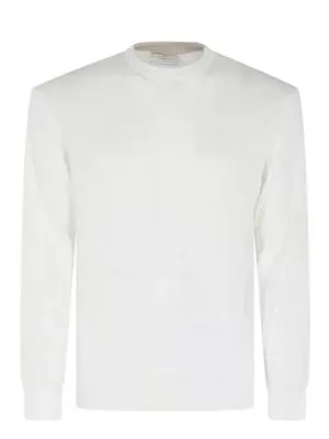 Eleventy Long-sleeve Crew-neck Sweater - White