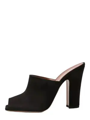 Paris Texas 100mm Rosie Heeled Mules - Black