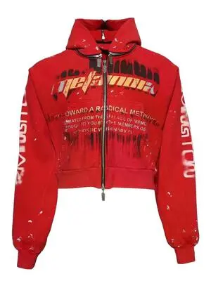 RRR123 Radical Rose Zip-up Hooded Jacket - Red