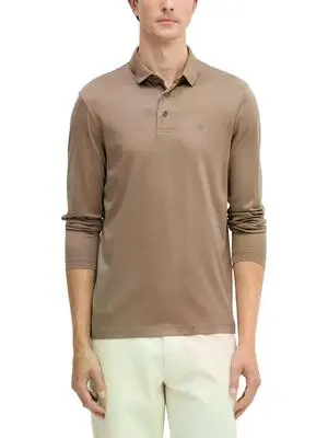 Emporio Armani Long-sleeves Polo Shirt - Brown