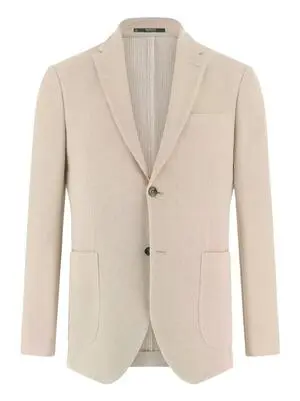 Boggi Milano Micro–textured Patch-pocket Blazer - Neutrals